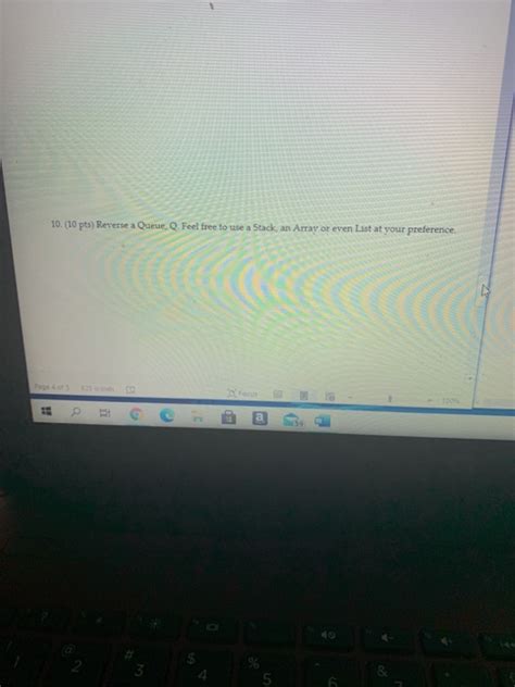 Solved 10 10 Pts Reverse A Queue Q Feel Free To Use A Chegg