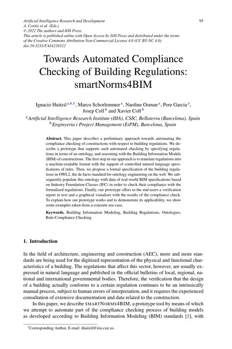 Pdf Towards Automated Compliance Checking Of Building Regulations