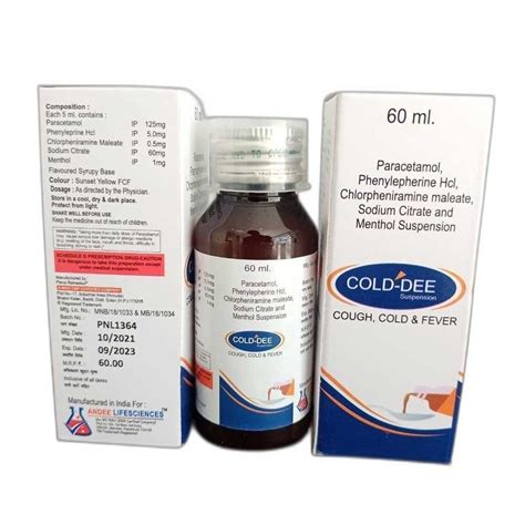 Paracetamol Phenylepherine HCL Chlorpheniramine Maleate Sodium Citrate