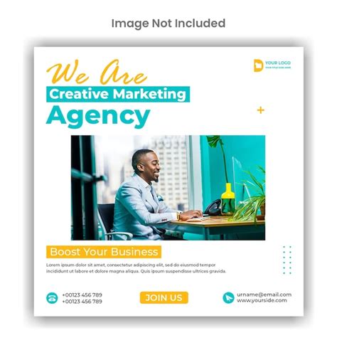 디지털 마케팅 대행사 인스타그램 또는 소셜 미디어 게시물 템플릿 프리미엄 Psd 파일
