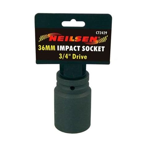 36mm Deep Impact Socket 34 Drive 6 Point Neilsen Ct2429