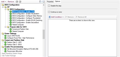 hp bios configuration task sequence enable tpm wmi query daniel