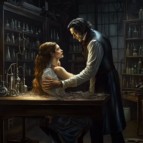 Doctor Victor Frankenstein Creating A Bride For His Monster Ai