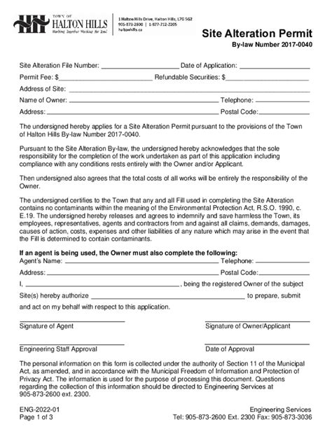 Fillable Online Site Alteration Permit Application Fax Email Print