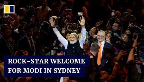Indian Pm Modi Receives Rare Rock Star Welcome From Australian Leader