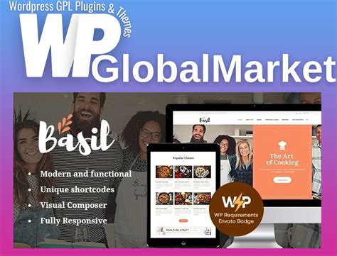 Basil Cooking Classes And Workshops Wordpress Theme Wordpress Gpl