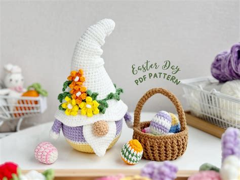 Easter Gnome Crochet Pattern Spring Amigurumi Crochet Pattern Easter