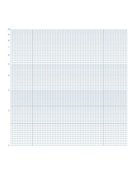semilog paper template 10 divisions by 1 decade printable pdf download
