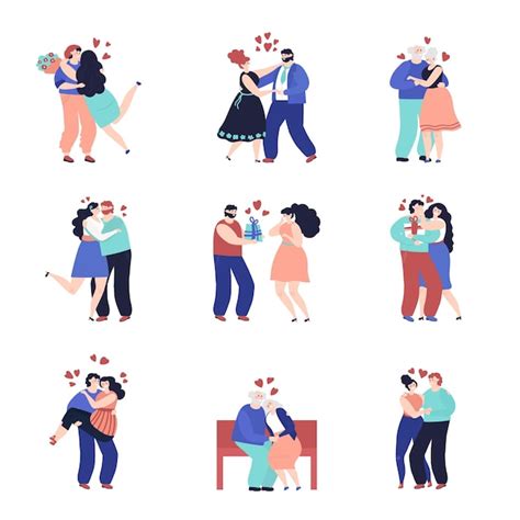 Premium Vector Dating Characters Adult Happy Couple People In Love