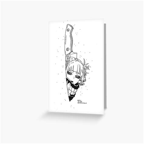 Himiko Toga Knife Greeting Card By Hayle Storm Redbubble