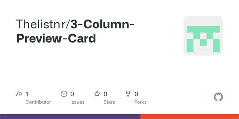 Github Thelistnr Column Preview Card