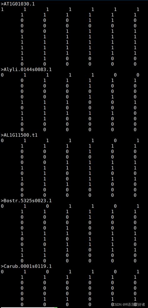 Fasta序列转为数字0和1 Python Csdn博客