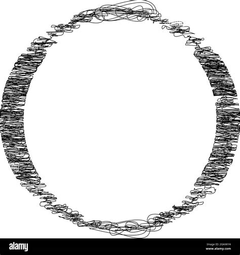 Scribble Sketchy Doodle Circles With Hand Drawn Drawing Effect