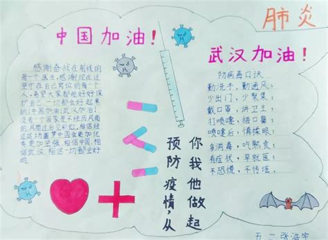 加油武汉手抄报怎么画 加油武汉报四年级 加油武汉怎么画 大山谷图库