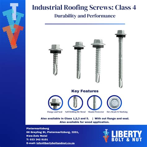 Industrial Roofing Screws Class 4 Liberty Bolt And Nut