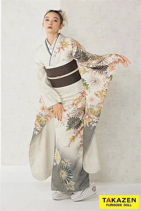 ヴィンテージ 白 グレー 和柄 グラデーション 大人っぽい 粋古典振袖 かっこいい シンプル通販可24034成人式振袖卒業式袴レンタル