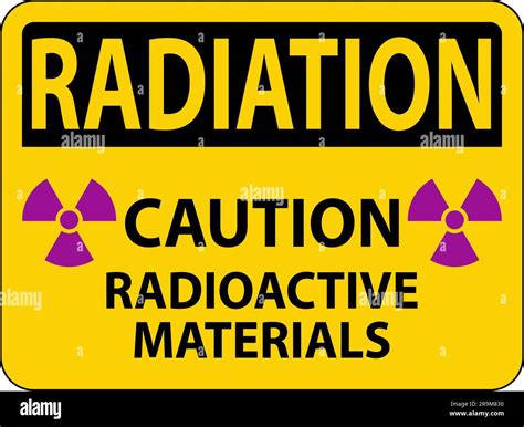 Radiation Warning Sign Caution Radioactive Materials Stock Vector Image