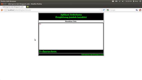 Cara Membuat Aplikasi Penghitung Karakter Dengan PHP Free Alias