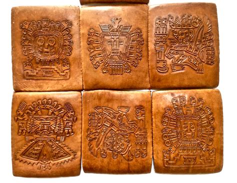 Primitive Totem Hand Tooled Leather 7pc Art Squares 10x8in Etsy