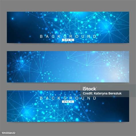현대 벡터 배너의 과학적 설정 합니다 웹 배너 템플릿 또는 안내 책자에 대 한 미래의 디지털 과학 기술 개념 과학 벡터 배경입니다 의료 기술 화학 디자인 약에 대한 스톡