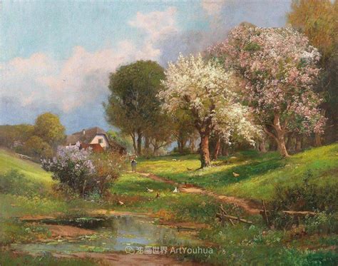 奥地利画家阿洛伊斯·阿内格风景油画欣赏alois