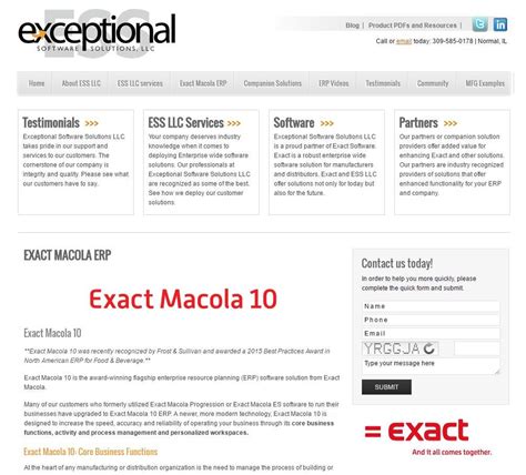 New Website Updates And Exact Macola Globe And Synergy Erp And Crm Resources From Exceptional