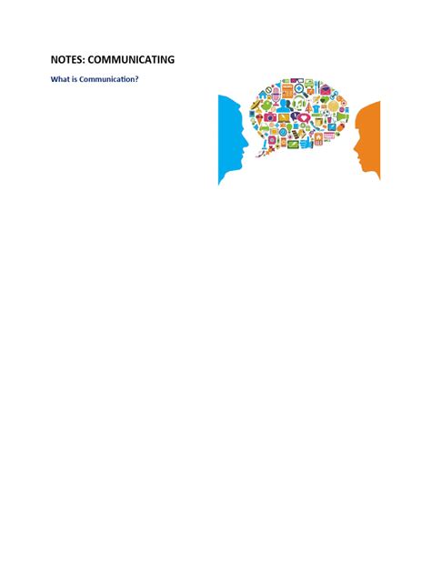 Notes Communicating Pdf Communication Nonverbal Communication