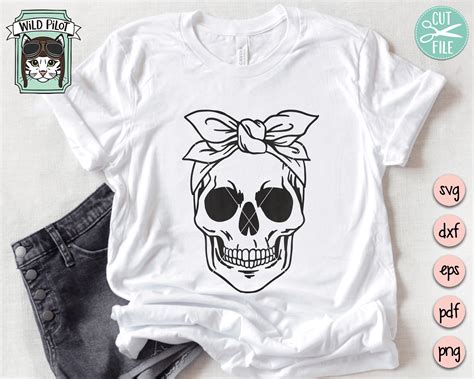 Skull Bandana Svg File Skull Svg Bandana Skull Svg Skull Etsy