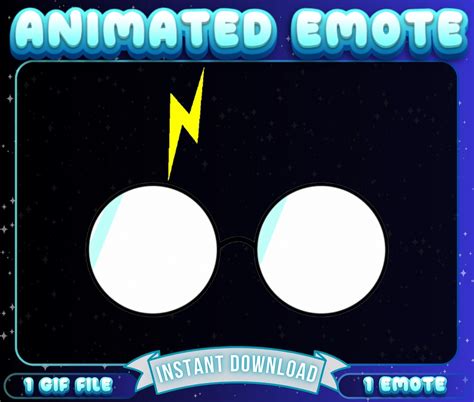 Animated Twitch Emote Wizard Glasses Emote Funny Twitch Emote