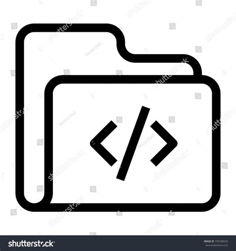 Coding Folder Icon Stock Vector Royalty Free Shutterstock