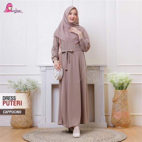 Jual Puteri Dress Miulan Baju Gamis Muslimah Terbaru Simple dan Modis ...