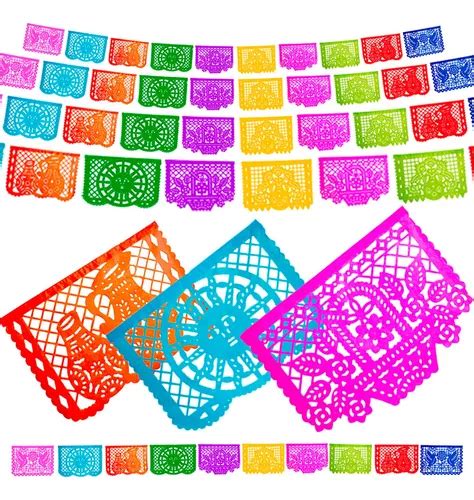 Papel Picado Enramada Flores Papel Color Multi Color Mercadolibre