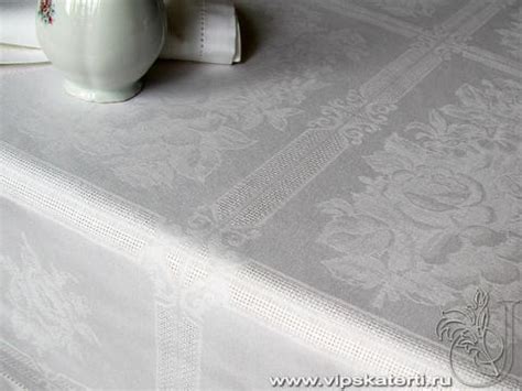 Жаккардовые скатерти из льна
