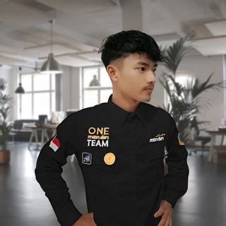 Jual Kemeja PDL Seragam Mandiri Hitam Baju Bank One Mandiri Team Lengan
