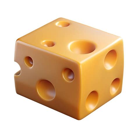 Cube Of Swiss Cheese With Holes Premium Ai Generated Psd