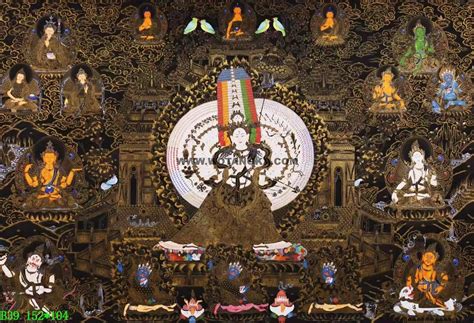 编号138 606272：黑金唐卡 大白伞盖佛母（104152cm左右） 沃唐卡