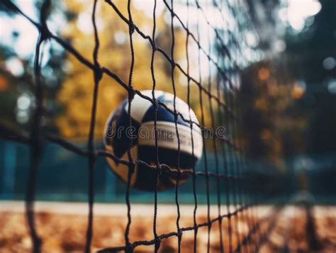 Volleyball Hanging On The Net Stock Illustration Illustration Of