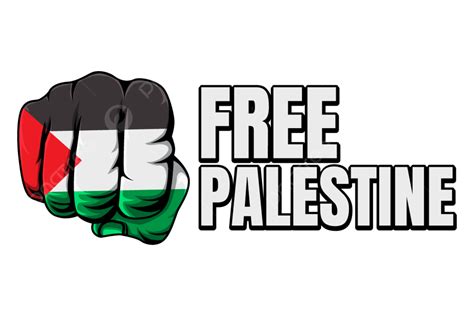 Free Palestine Fist Clenched Illustration Vector Free Palestine Fist
