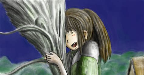 千と千尋の神隠し 千と千尋の神隠し ハクと再開シーン 着色 上弦の壱のイラスト Pixiv