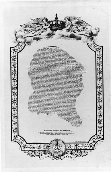 Designed And Lithographed By Marmignat The Last Words Of Louis Xvi