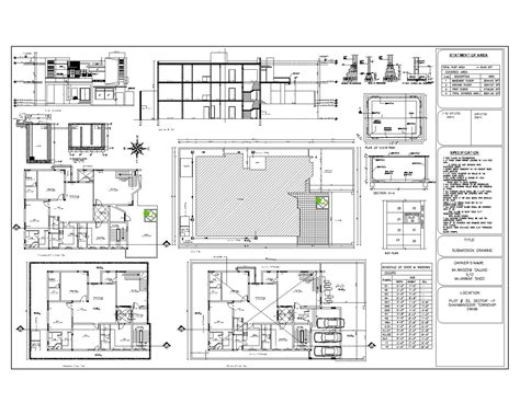 1 Kanal Plot Submission Drawing With Basement Designs CAD
