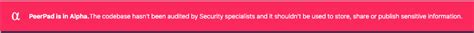 Pads Do Not Have Alpha Warning · Issue 303 · Peer Base
