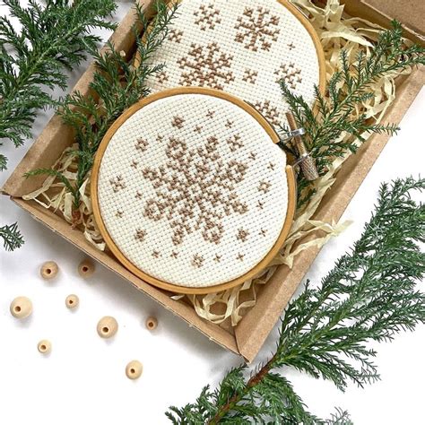 Pattern Snowflake Christmas Cross Stitch Pattern Pdf Snowflake Boho