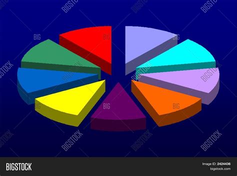 Pie Chart Equal Parts Image And Photo Free Trial Bigstock