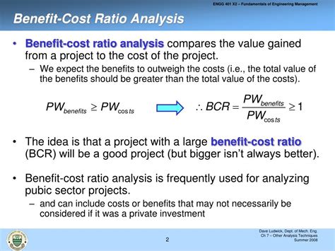 Ppt Understanding Benefit Cost Ratio And Its Applications In