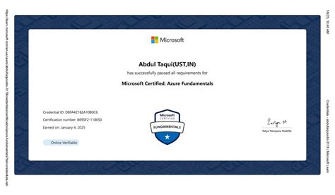 Abdul Taqui On Linkedin Azurefundamentals Microsoftazure Cloudcomputing Certification…