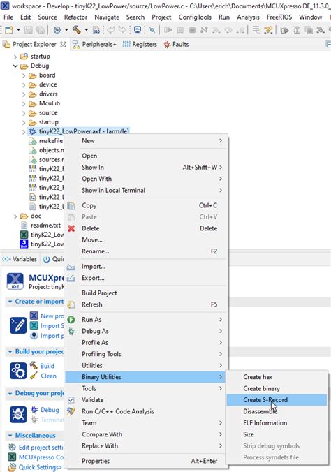 Enhancing Binary Utilities In Mcuxpresso Ide Mcu On Eclipse