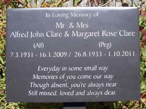 Memorial Plaques For Gravesgardens Rustic Stone