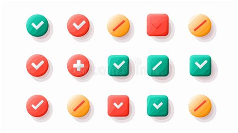 Check Mark Icon Button Set With Check Box Icon Professional Image