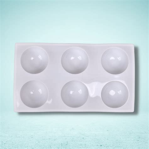 6 Cavity Semi Sphere Hot Cocoa Bomb Mold The Sugar Art Inc